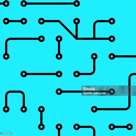 양식에 일치시키는 컴퓨터 회로 기판 은 파란색의 그늘에서 패턴과 사각형 형식 의 디자인을 형성 0명에 대한 스톡 벡터 아트 및 기타 이미지 Istock