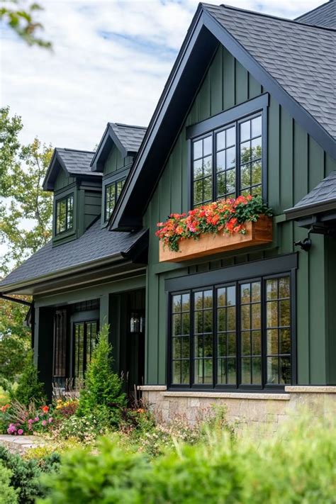 Choosing The Perfect Roof Color For A Dark Green House Enhance