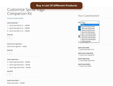 Magento Quantity Dropdown Set Fixed Purchased Quantity