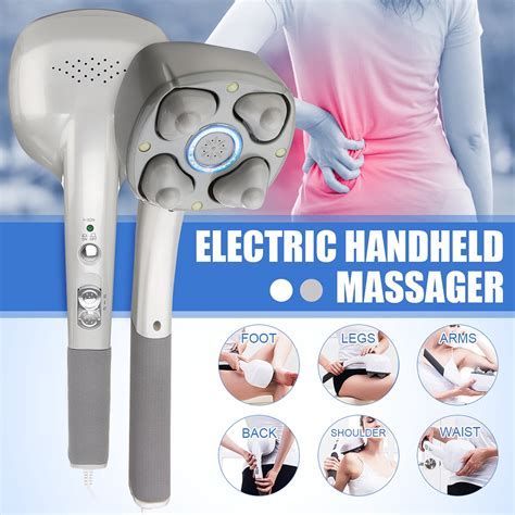 Electric Handheld Massager Four Head Machine Full Body Neck Vertebra