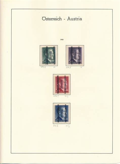 Austria 1945 Overprints Complete Except For Four Stamped Values All