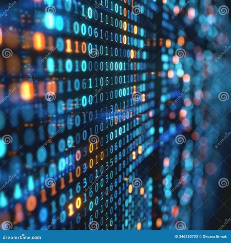 Data Code Binary Background Digital Binary Data On Computer Screen