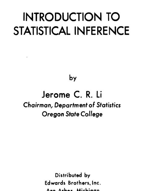 Introduction To Statistical Inference Pdf Variance Histogram