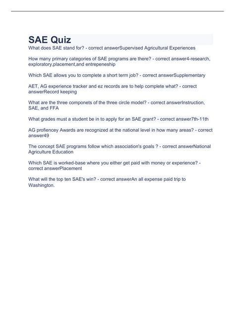 Sae Quiz 2023 With 100 Correct Questions And Answers Sae Stuvia Us