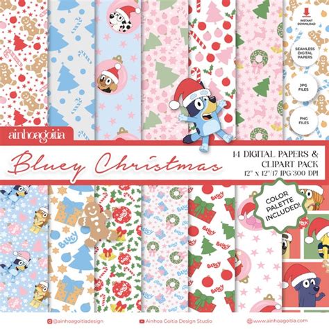 Bluey Digital Paper Seamless Etsy