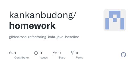 github kankanbudong homework gildedrose refactoring kata java baseline