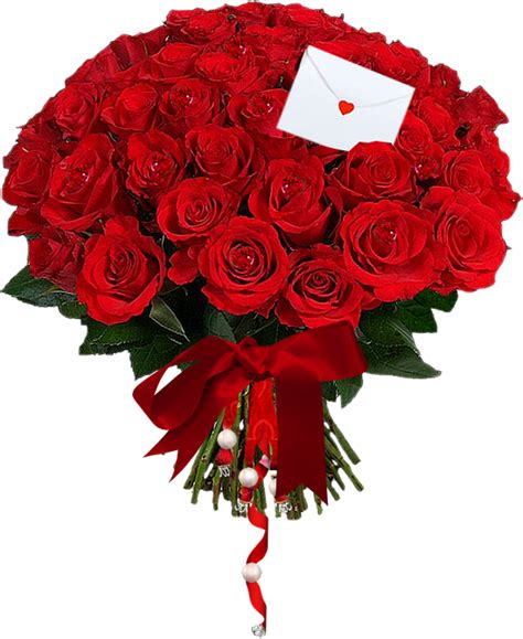 دانلود عکس پی ان جی و بدون زمینه دسته گل رز با نامه عاشقانه