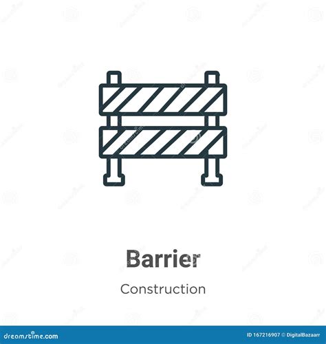 Barrier Outline Vector Icon Thin Line Black Barrier Icon Flat Vector Simple Element