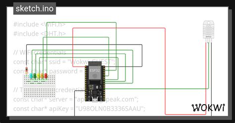 Humidity And Temp Sensor With ThingSpeak Wokwi ESP32 STM32 Arduino Simulator