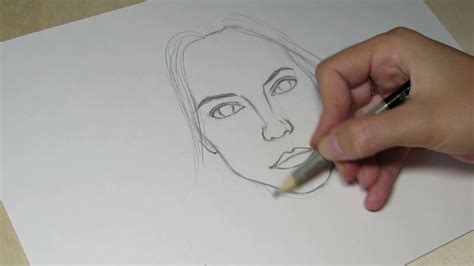 Как рисовать лицо девушки карандашом Youtube