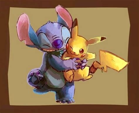 Pikachu And Stitch Stitch Pikachu Lilo Stitch Disney Crossovers