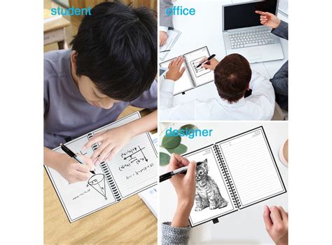 Smart Reusable Erasable Notebook Paper Erase Notepad Note Pad Lined With Pen Pocketbook School