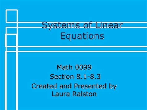 PPT Systems Of Linear Equations PowerPoint Presentation Free Download ID