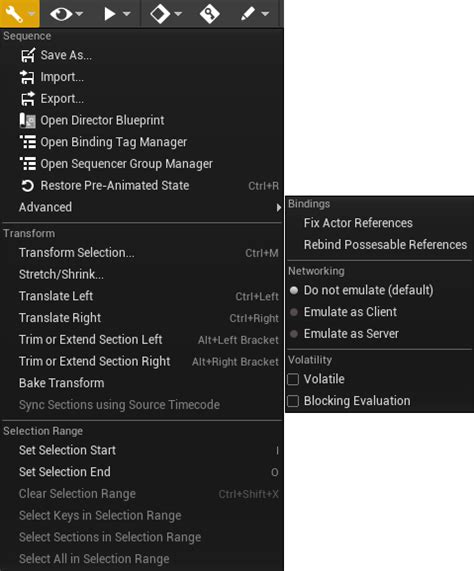 Sequencer Cinematic Toolbar In Unreal Engine Unreal Engine 55
