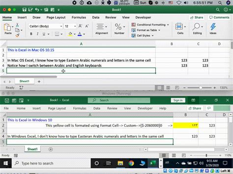 Vba How To Type Eastern Arabic Numerals And Arabic Letters In The Same Excel Cell In Windows