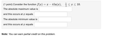 Solved 1 ﻿point ﻿consider The Function