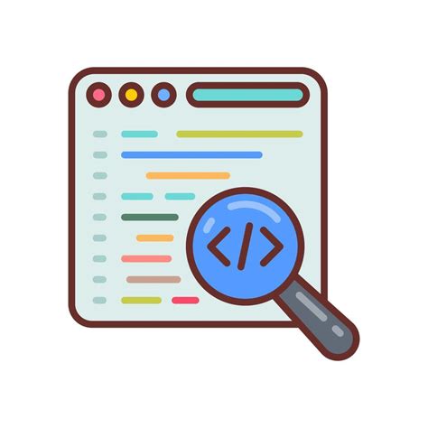 Code Review Filled Icons Illustration Vector Art At Vecteezy