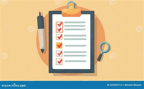 Checklist With Checkmarks And Pen Completed Tasks And Goals A Checklist