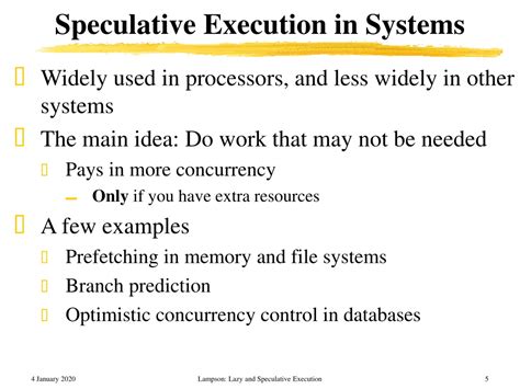 Ppt Lazy And Speculative Execution Powerpoint Presentation Free