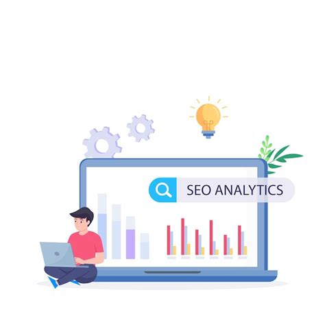 Premium Vector Seo Optimization Web Analytics And Seo Marketing Social Media Concept