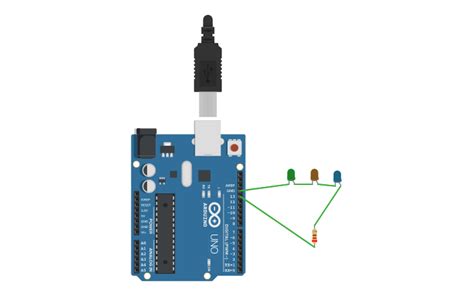 Circuit Design 3 Led Light Blinking Arduino Circuit Board Tinkercad