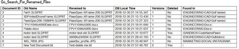 Gosearchforrenamedfiles Query For Solidworks Pdm Professional