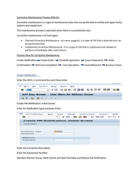 Sap Corrective Maintenance Pdf Systems Engineering Computing