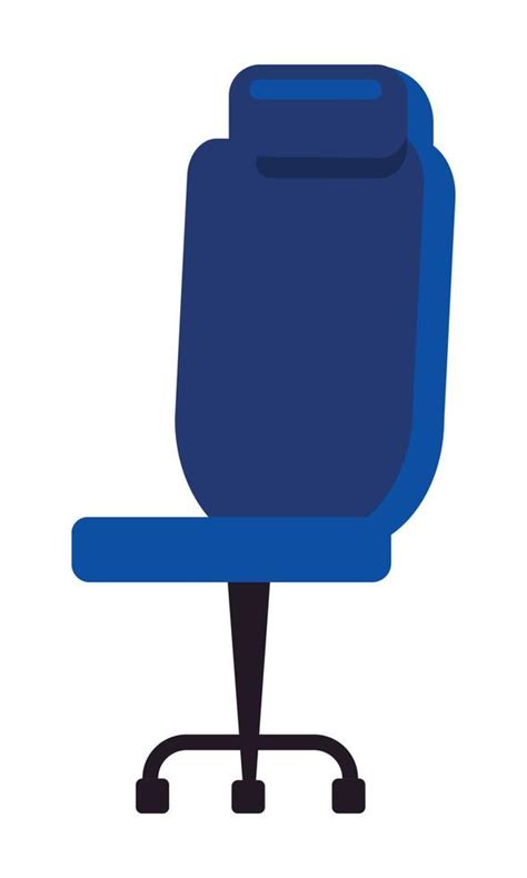 Blue Office Chair Semi Flat Color Vector Object 6690060 Vector Art At