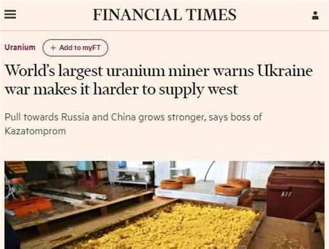 Казахстан может прекратить поставки урана на Запад из за санкций и
