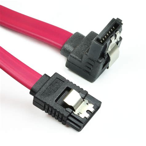 Red 18in SATA to Right Angle SATA Serial ATA Cable 5 Packs | eBay