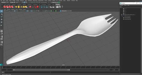 Plastic Spork Utensil Model Turbosquid 2201981