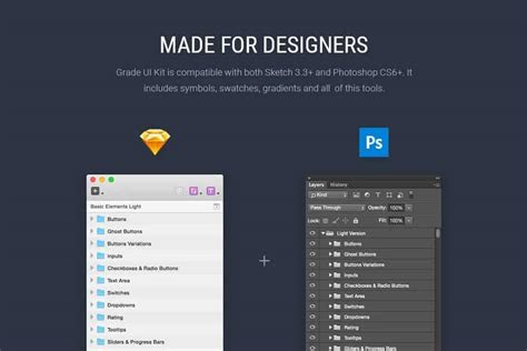 فایل لایه باز وب سایت Grade Ui Kit فایل لایه باز طراحی سایت