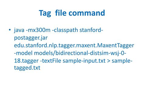 Ppt Stanford Pos Tagger Powerpoint Presentation Free Download Id