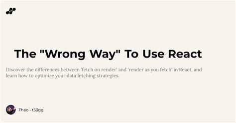The Wrong Way To Use React Verved