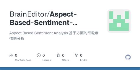 Github Braineditor Aspect Based Sentiment Analysis Aspect Based Sentiment Analysis