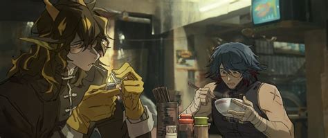 Lee And Mr Nothing Arknights Drawn By Sorasora1019 Danbooru