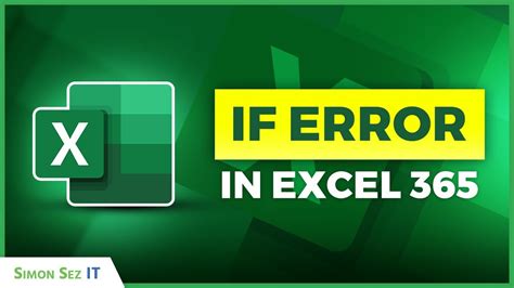 How To Fix Formula Errors With If Error Function Youtube