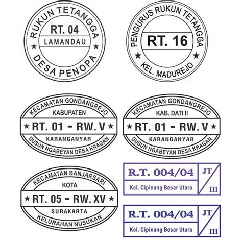 Contoh Cap Rt 53 Koleksi Gambar