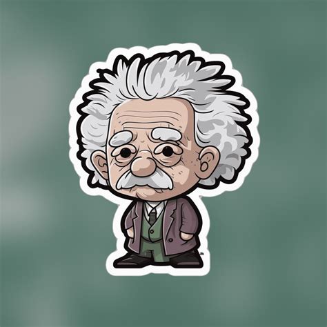 Cute Einstein Sticker Math Sticker Physicist Sticker Etsy