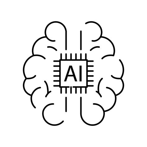 Deep Learning Ai Linear Icon Neural Network With Cogwheels Thin Line