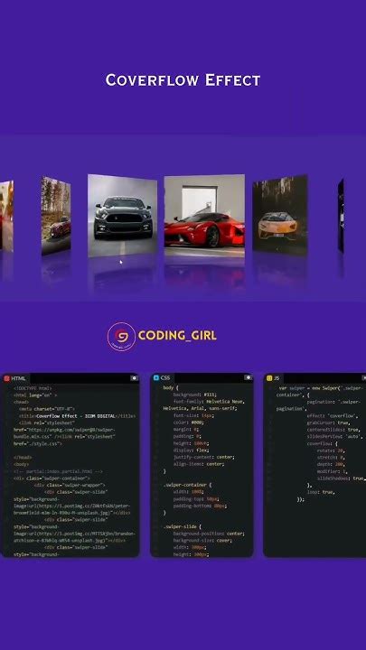 Coverflow Effect Using Html And Css Shortvideo Webdesign Like Bts Codinglover Youtube