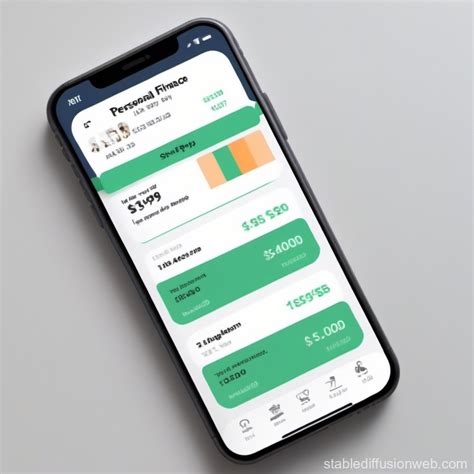 Personal Finance Chatgpt Mobile App Screen Stable Diffusion Online