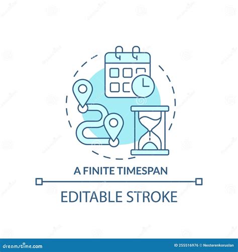 Finite Timespan Turquoise Concept Icon Stock Vector Illustration Of Progress Term 255516976