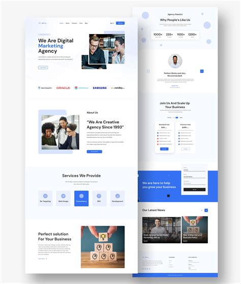 digital marketing agency landing page design on behance