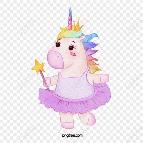 다채로운 유니콘 귀여운 일러스트 생일 만화 동화 요소 왕관아가무지개 Png 일러스트 무료 다운로드 Lovepik