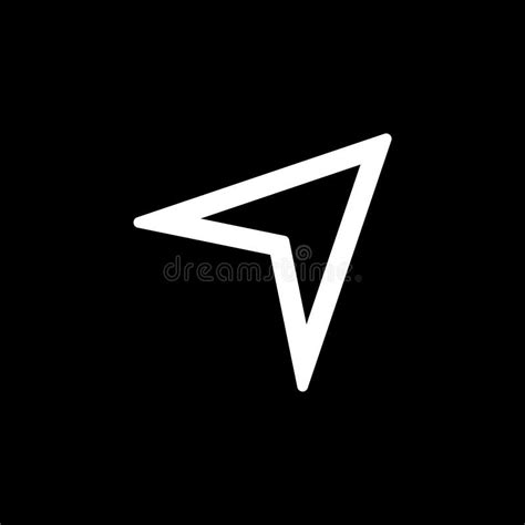 Mouse Pointer Icon For Simple Flat Style Ui Design Stock Vector