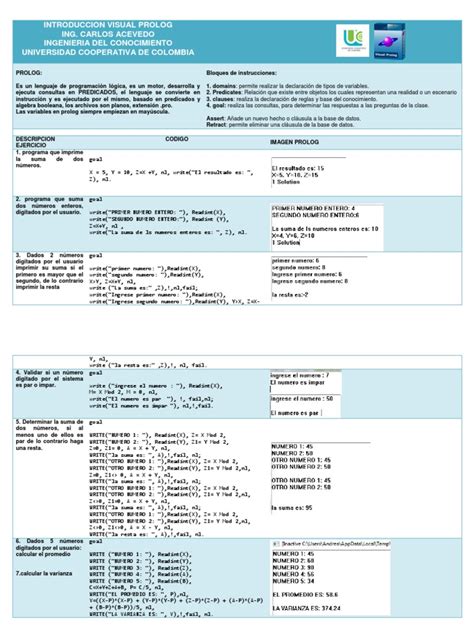 Introduccion Visual Prolog Pdf Lenguaje De Programación Sustracción