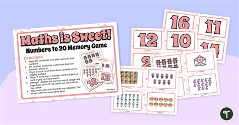 Valentines Day Maths Counting To 20 Task Cards Teach Starter
