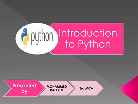 Introduction To Python Ppt
