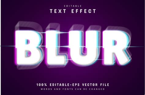Blur Text Effect Design Graphic By Aglonemadesign · Creative Fabrica